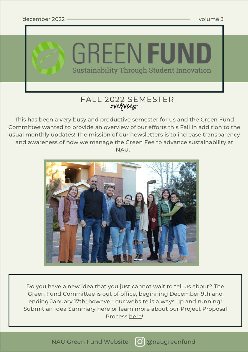 Fall 2022 Newsletter | Green NAU